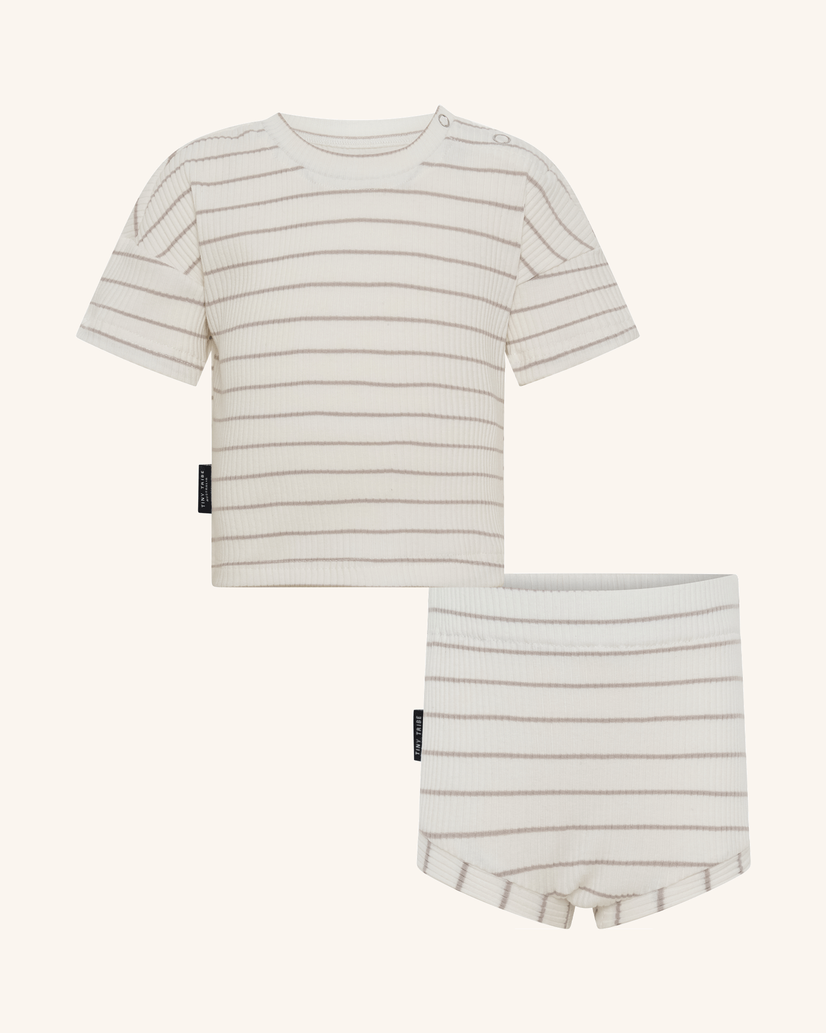 Ribb Stripe Set Grey – TINY TRIBE